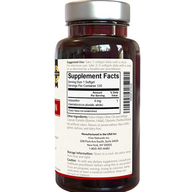 Viva Naturals Pure Astaxanthin Supports Healthy Skin